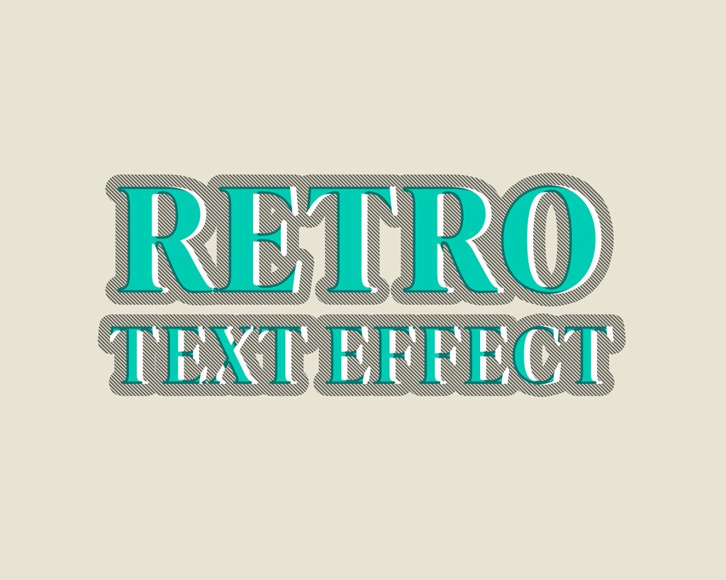 Photoshop retro text styles - rolfgulf