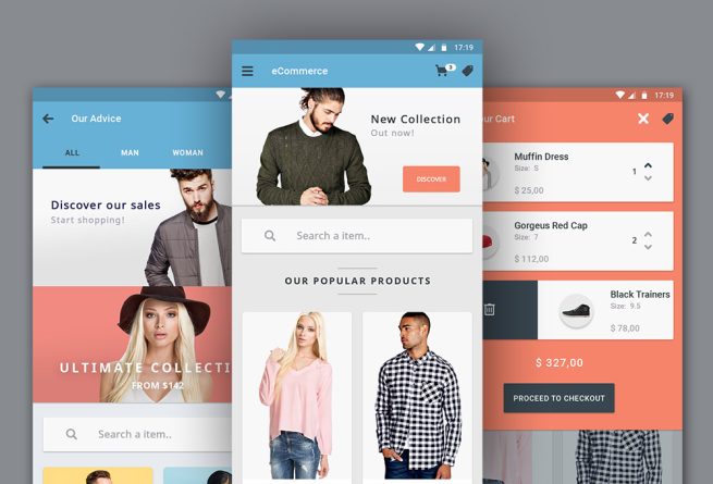 Free Ecommerce App UI Designs - Graphicsfuel Free Ecommerce App UI Designs - Graphicsfuel