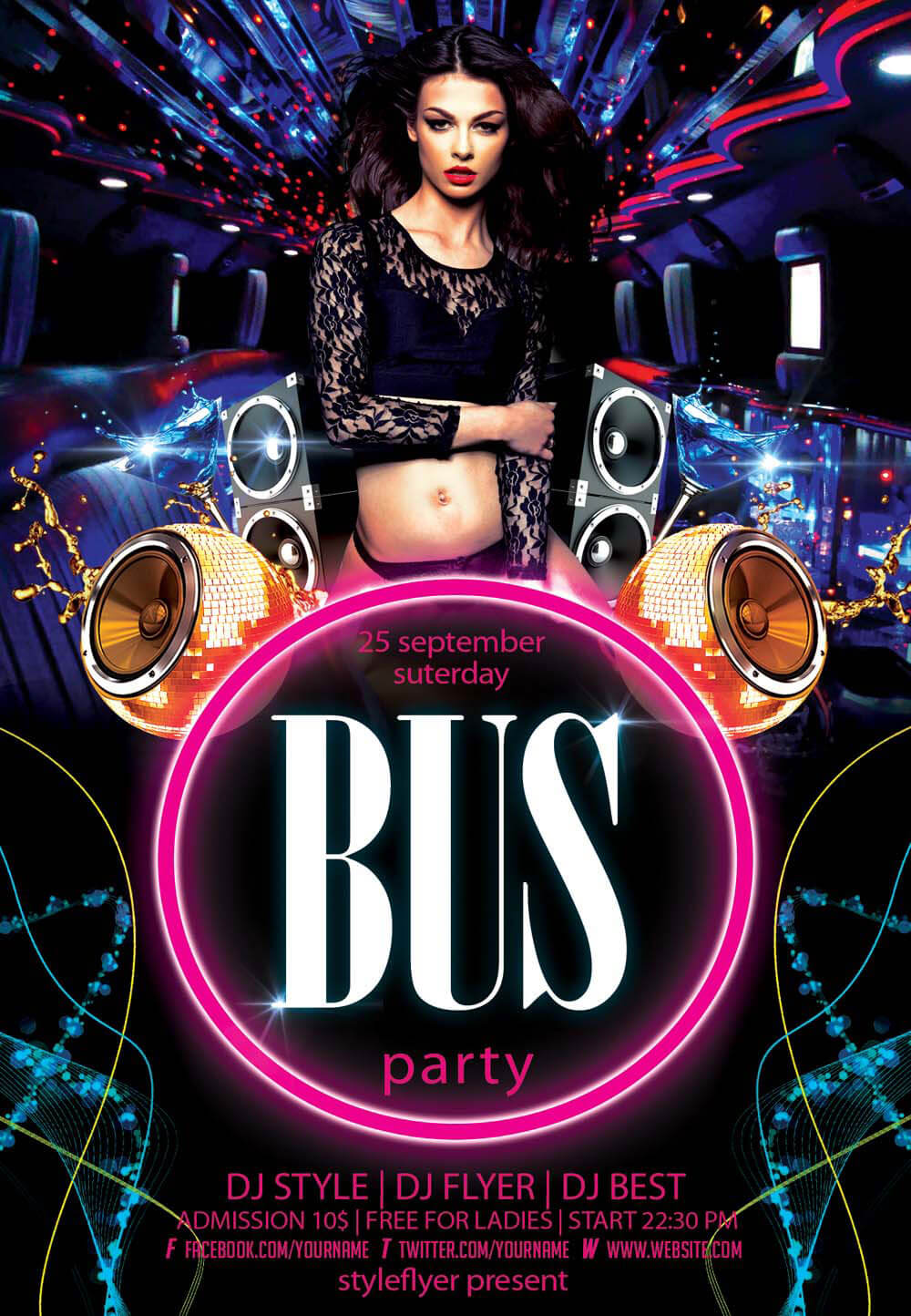 Party Flyer Template Free Download Printable Templates