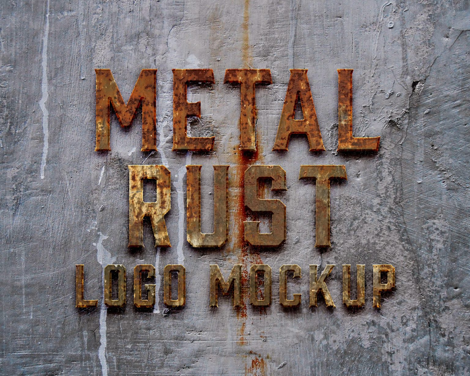 Metal Rust Logo Mockup - Graphicsfuel